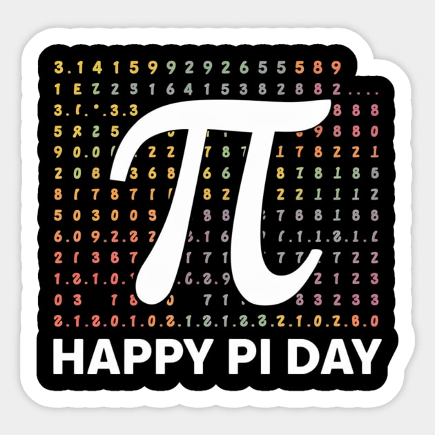 Happy Pi Day Kids Math Teachers Student Professor Pi Day - Pi Day - Sticker | TeePublic